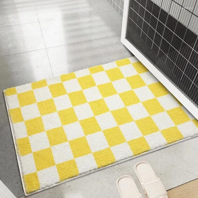 Furry Non-Slip Bathroom Mat - Luxurious Microfiber Thickened Carpet for ...