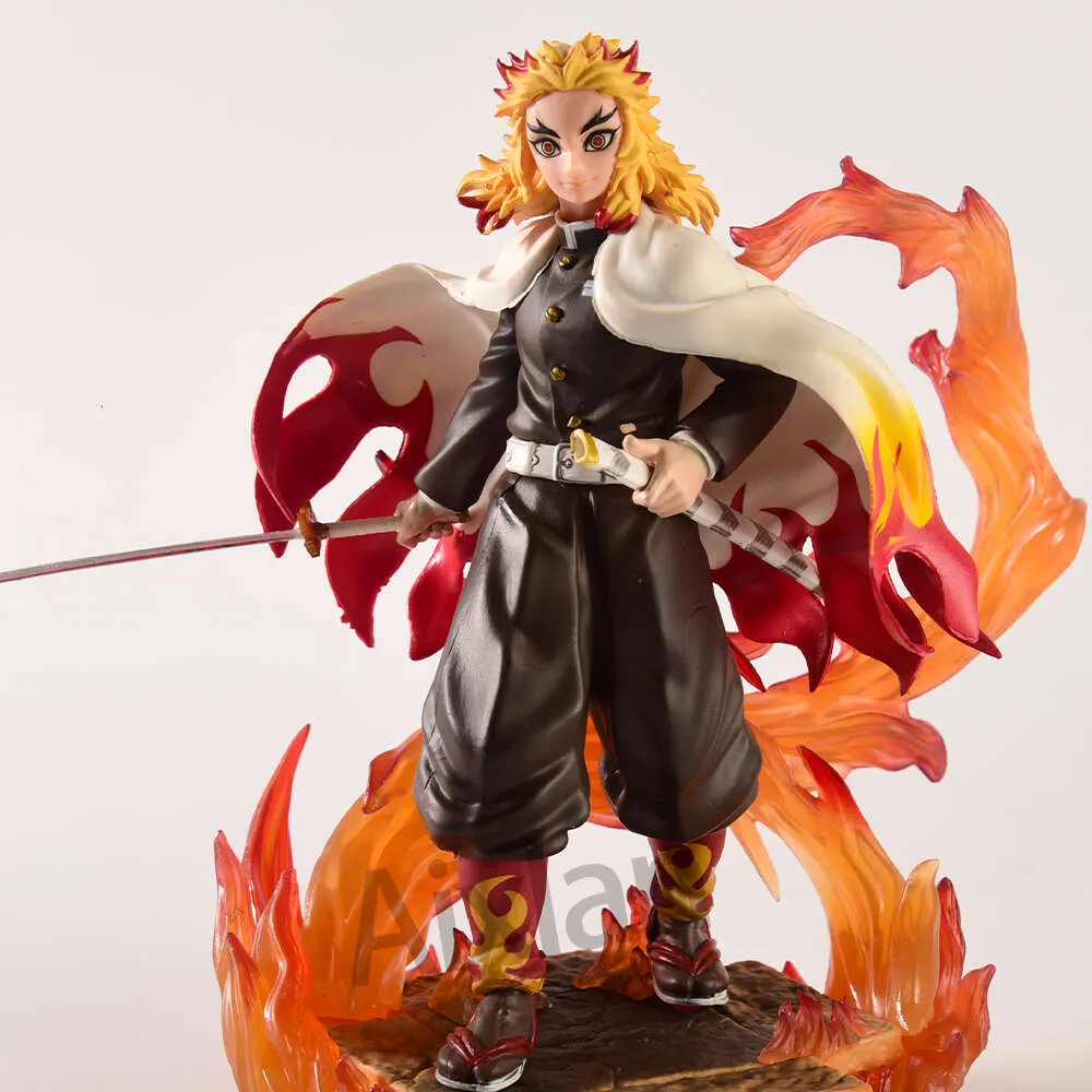Anime Figurines: 22cm Demon Slayer Rengoku Kyoujurou Action Figure DIY ...