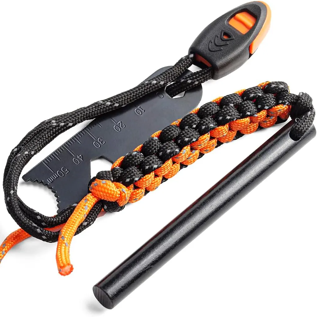 Paracord flint and steel store