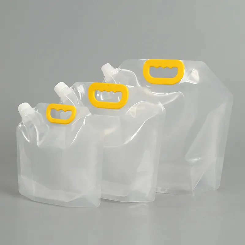 Wholesale Empty Stand Up Plastic Drink Packaging Spout Bag 1000ml Beer ...