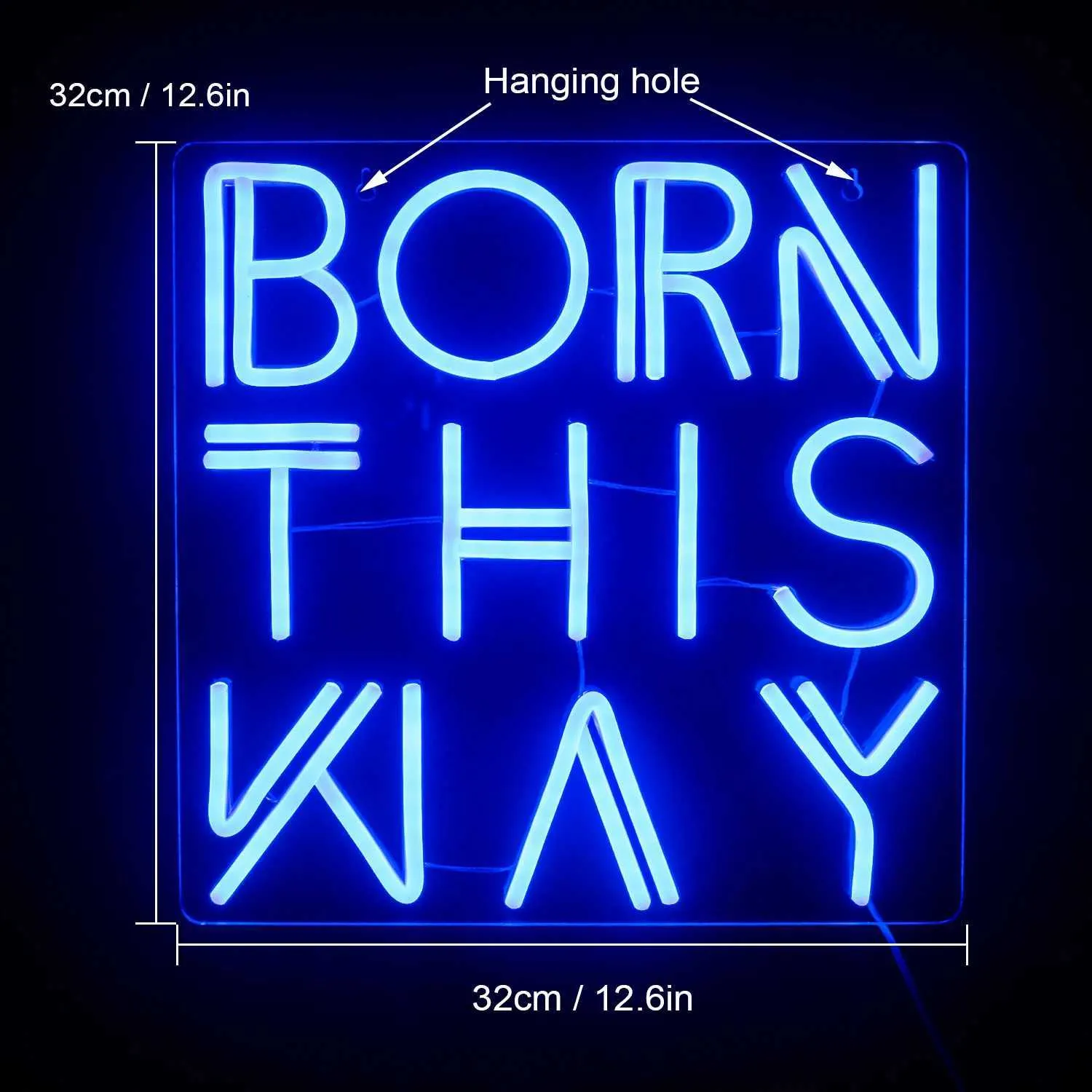 Bada Bing Neon Sign Born This Way Bedroom Design For Gaming, Parties ...