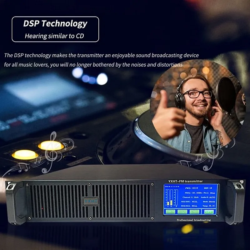 DHgate.com:2000W FM Broadcast Transmitter Package: 2U 87.5-108MHz Radio ...