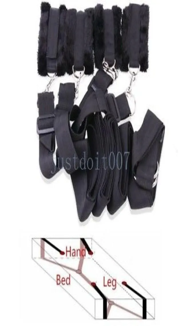 Plush Bed Restraints With Handcuffs And Temperament Straps Y986680522 ...