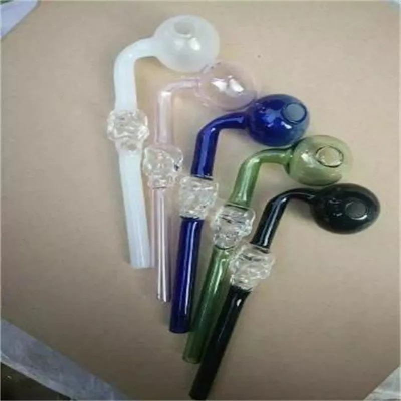 Real Image Colorful Glass Pipe Skull Smoking Handle Pipes Curved Mini ...