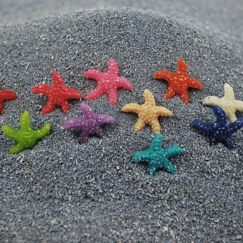 Unique Fish Tank Ornaments, Miniature Resin Sea Stars: Colorful ...