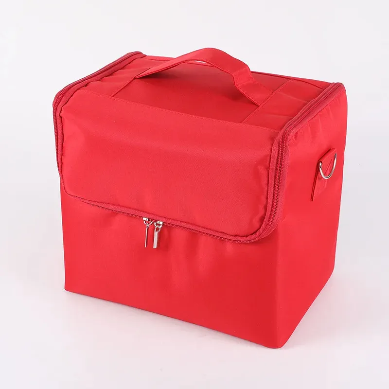Professional Cosmetic Boxes Large Capacity Portable Zipper Nail Art Kit ...