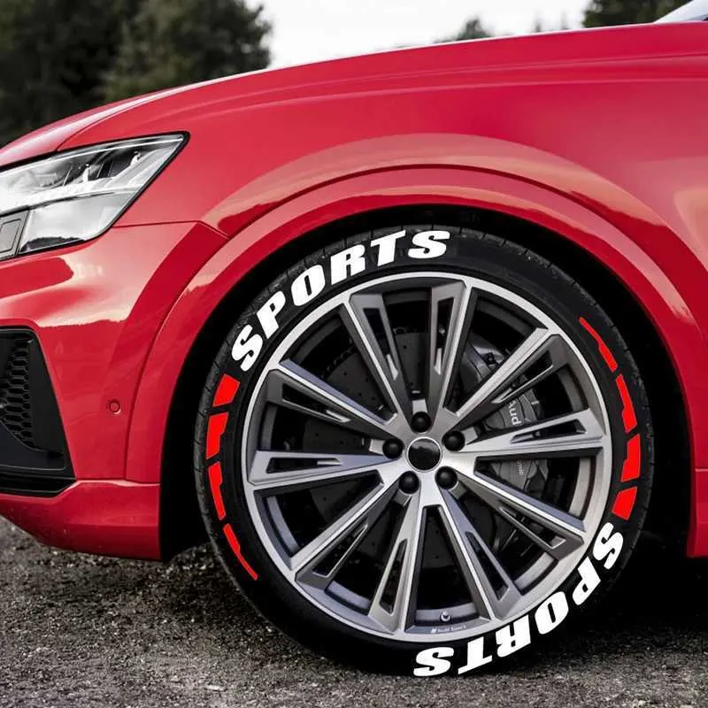 Tire Letters Automotive Stickers: 3D Car Tire Decals For Sports Stripes ...
