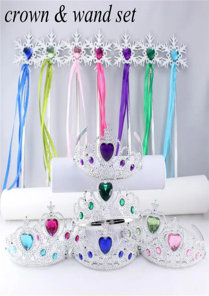 Snowflake The Ribbon Company Crown And Gem Sticks Set Perfect For Christmas Parties And Princess ...