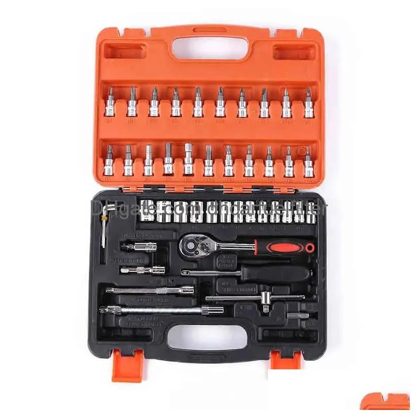 DHgate.com:Professional 46pcs Car Repair Tool Kit with Wrench Set, Head ...
