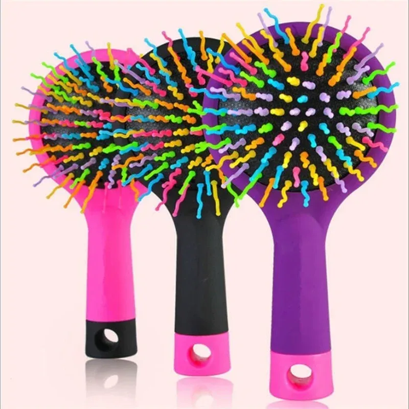 Rainbow Hairdressing Massage Comb for Children, Pocket-Sized Multi ...