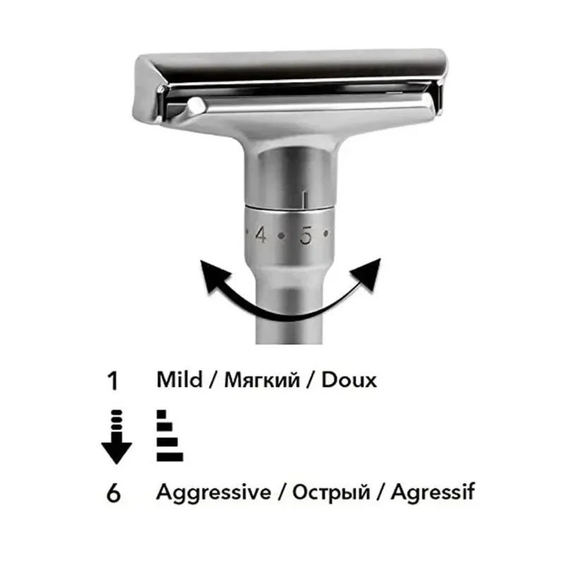 Matte Black Adjustable Safety Razor Safer Press To Open Blade Replacing ...