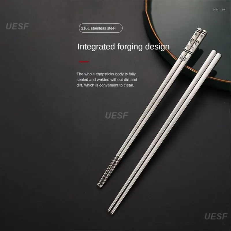Heat Resistant Stainless Steel Chopsticks for Kitchen and Bar Use from ...