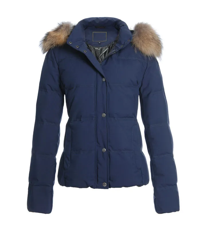 White Duck Down Winter Parka for Women - Waterproof, Casual, Warm ...
