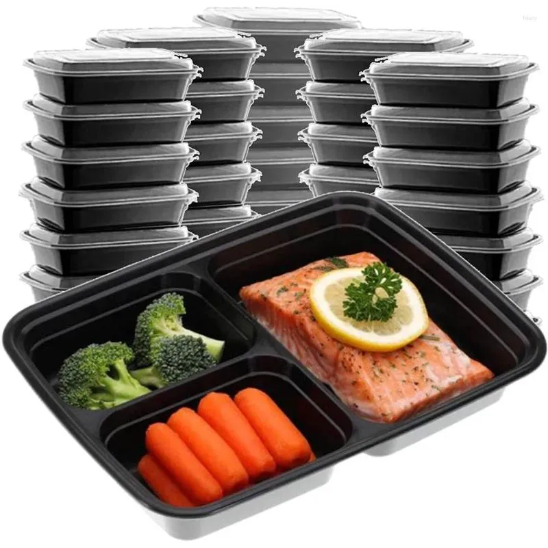 Stackable 32oz Bento Take Out Containers | Disposable Lunch Box ...