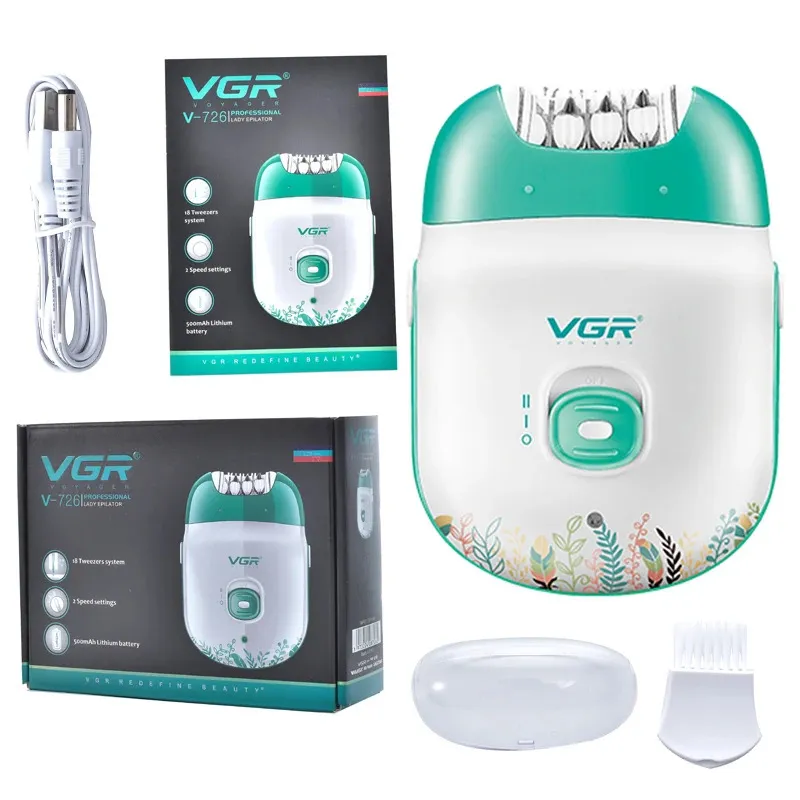 Rechargeable Electric Epilator for Women's Painless Facial & Body Hair ...