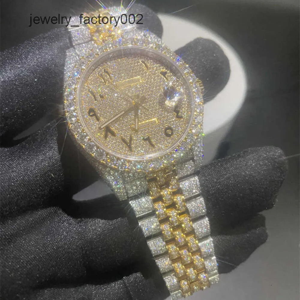 High Quality Moissanite Mens Mechanical Watch VVS... From Jewelry ...