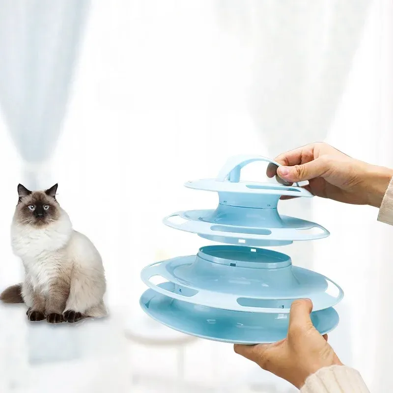 Interactive Cat Toys Amazon Tower Tracks With 3/4 Levels For ...