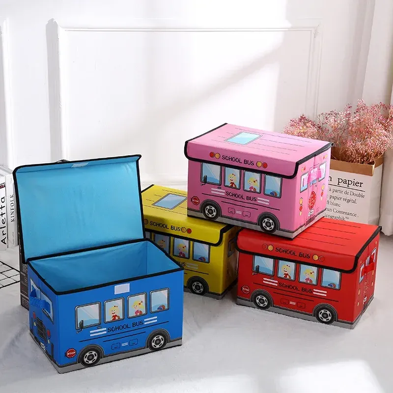 Toy Car Storage Box: Foldable Cartoon Storage Bin, Non-Woven Fabric ...