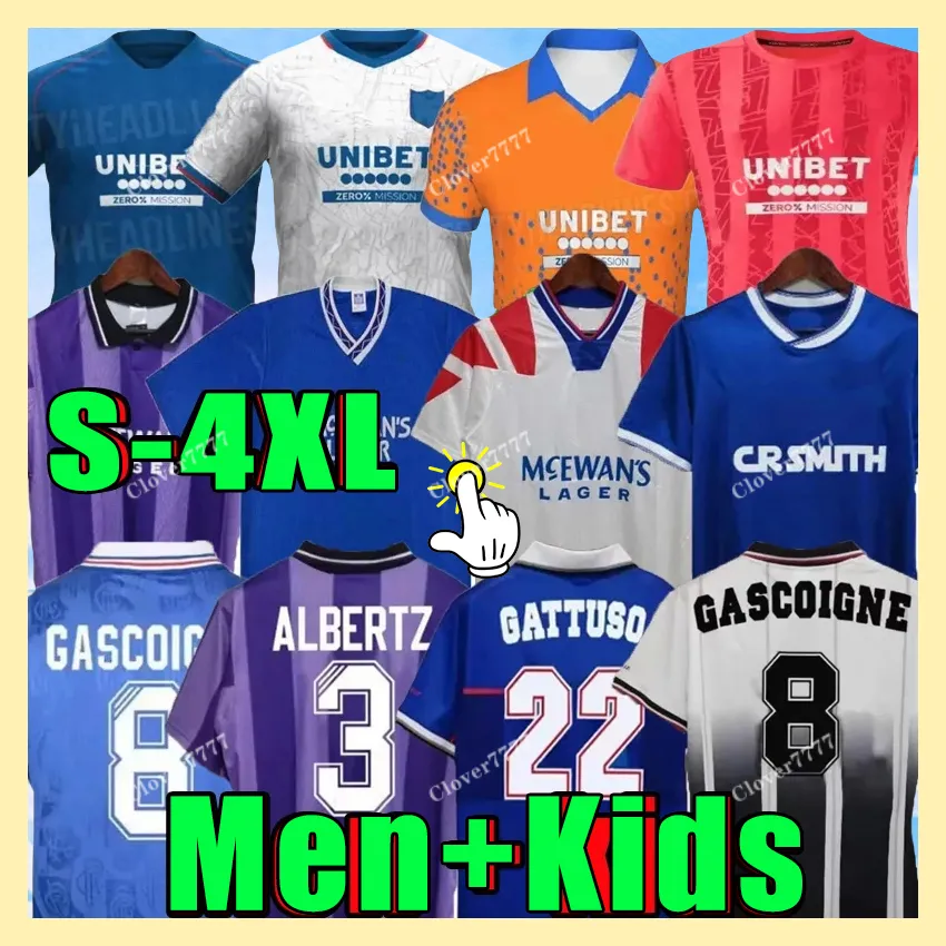 S Xxxl 4xl 24 25 Glasgow Rangers Davis Morelos Morelos Hagi Jerseys ...