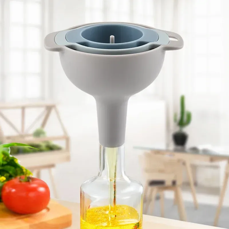 Glass Oil Container & 4-in-1 Funnels Set: Kitchen Essentials for Oil ...