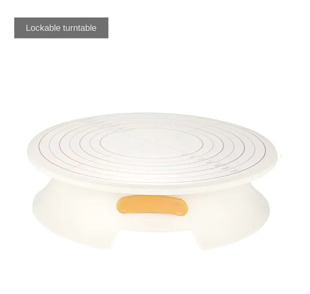 12'' Aluminum Cake Turntable with Anti-Slip Silicone Base, for Baking ...
