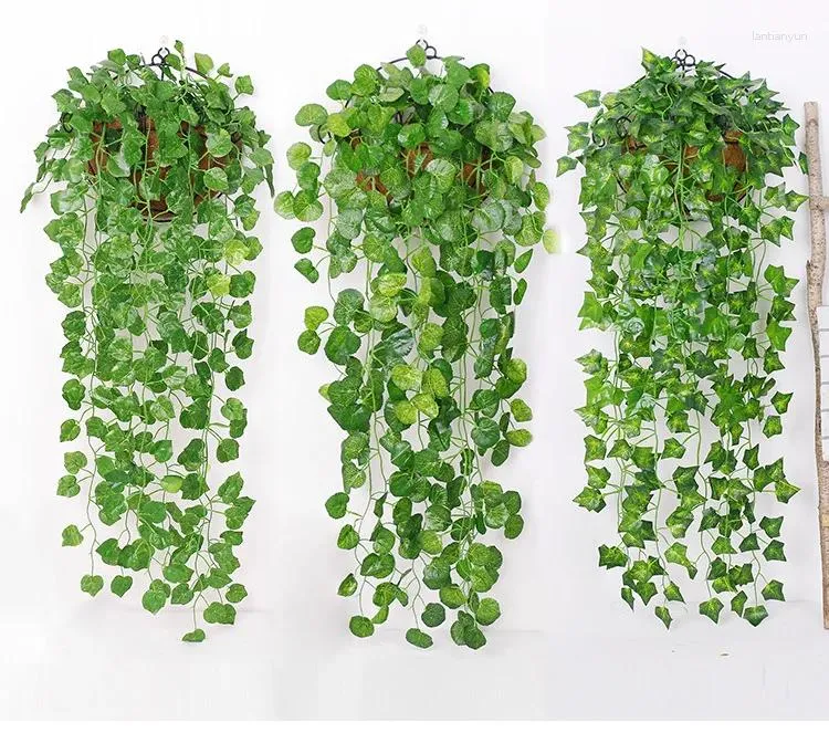 Decorative Faux Vines Artificial Plant Vines Wall Hanging Rattan Ivy ...