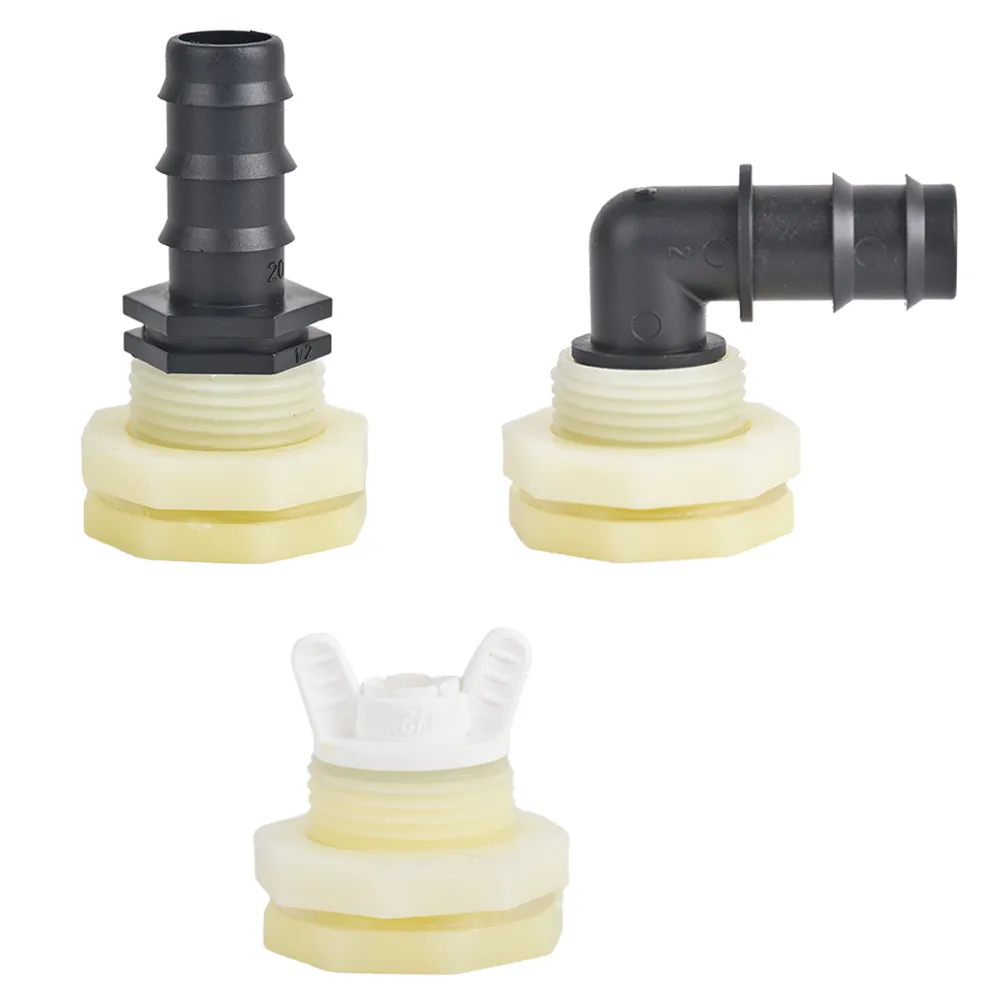 Garden Hose Bulkhead Fitting 1/2 & 3/4 Inch PVC Water Tank Connector ...