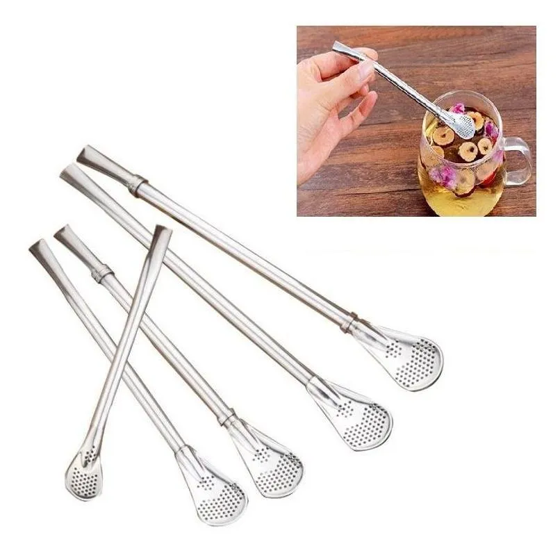 Premium Stainless Steel Bombilla Drinking Straws for Yerba Mate Tea ...
