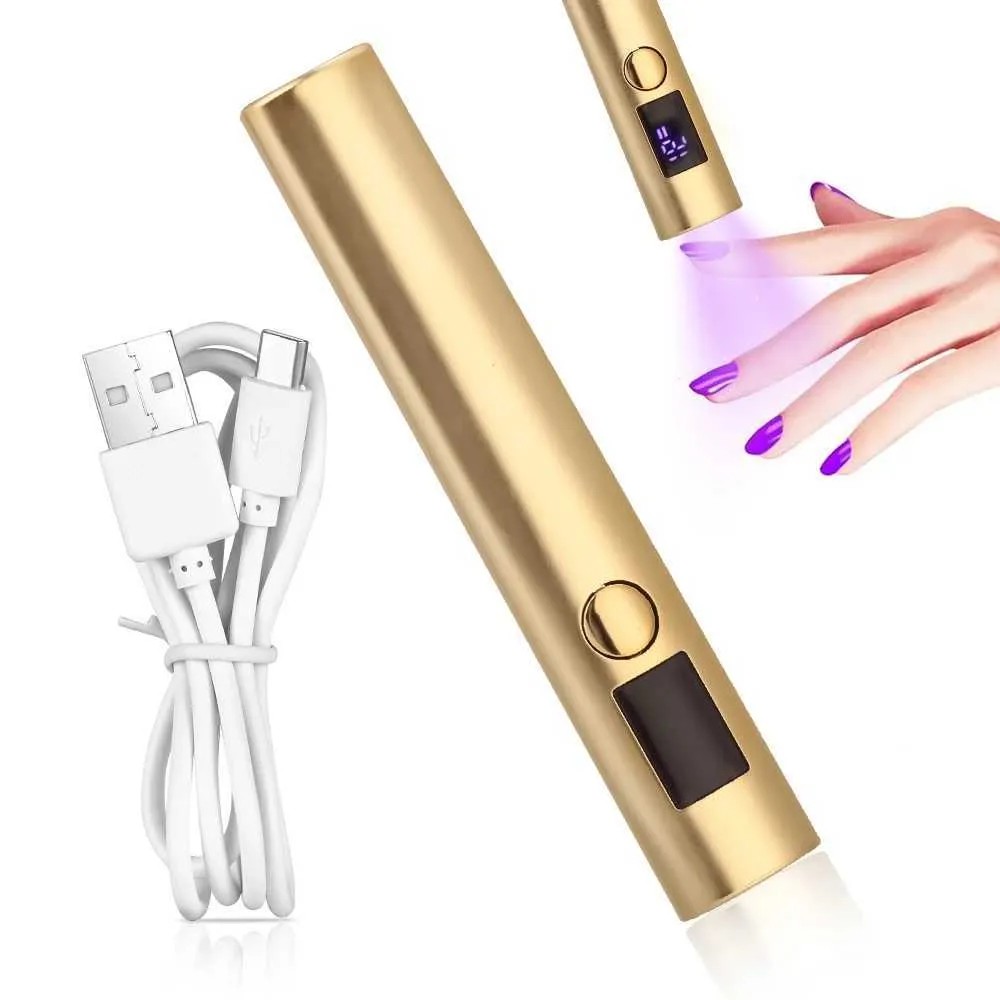 Nail Dryers Mini UV Light Rechargeable Handheld Portable Cordless USB ...