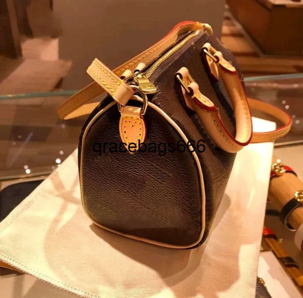 Luxury Designer Pink Boston Round Mini Shoulder Bag 30cm Small Handbag ...