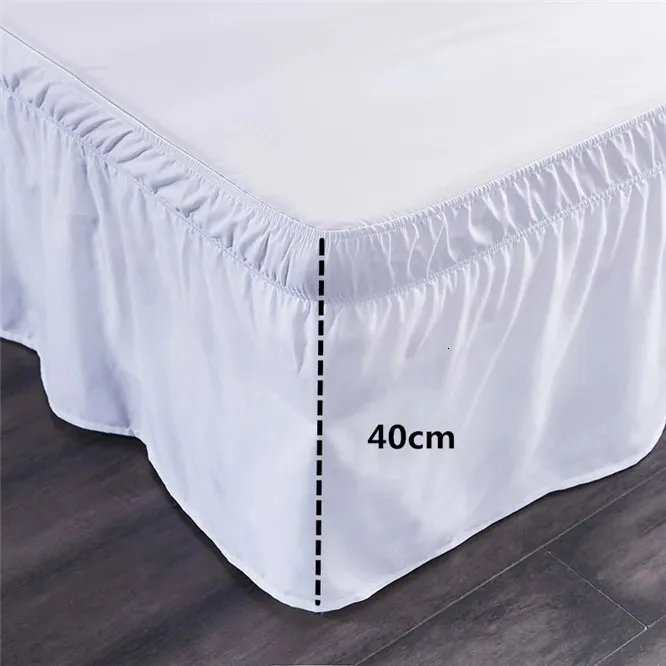 3 Size Bed Skirt White Bed Shirts Without Surface Elastic Band Single ...
