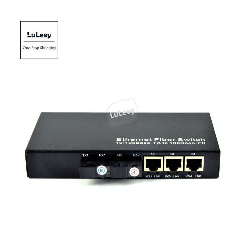 2024100M 2 Optical Ports 3 Ethernet Port Network Monitor Fiber Switch ...