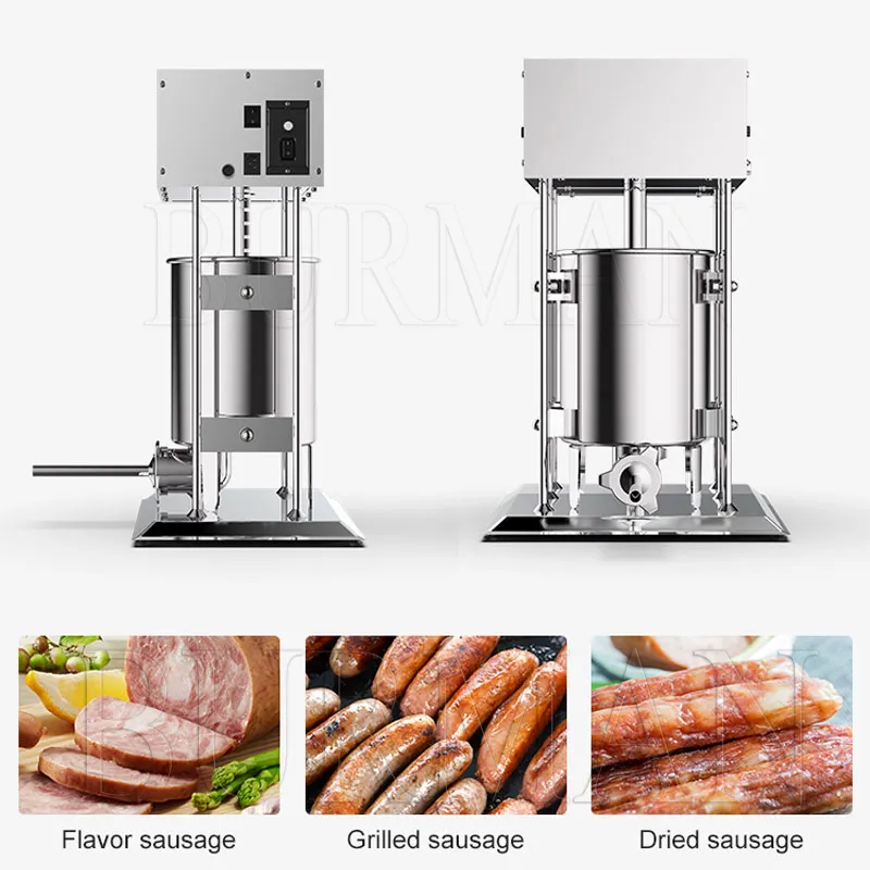 Commercial Stainless Steel Sausage Stuffer Vertical Kitchen Machine 10L ...