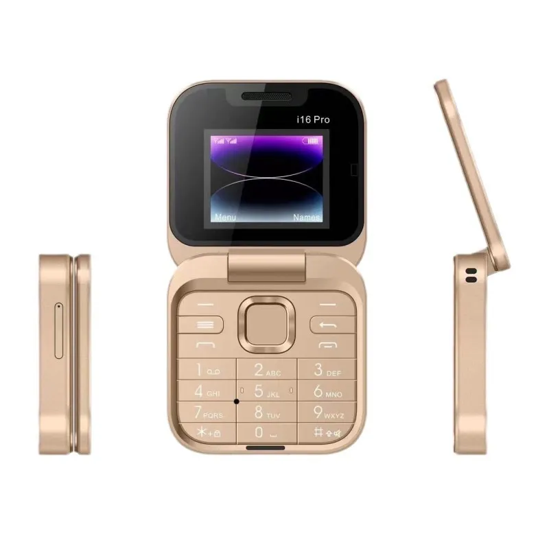 DHgate.com:2024 I16 Pro Mini Flip Phone | Kids Video Player | Dual SIM ...