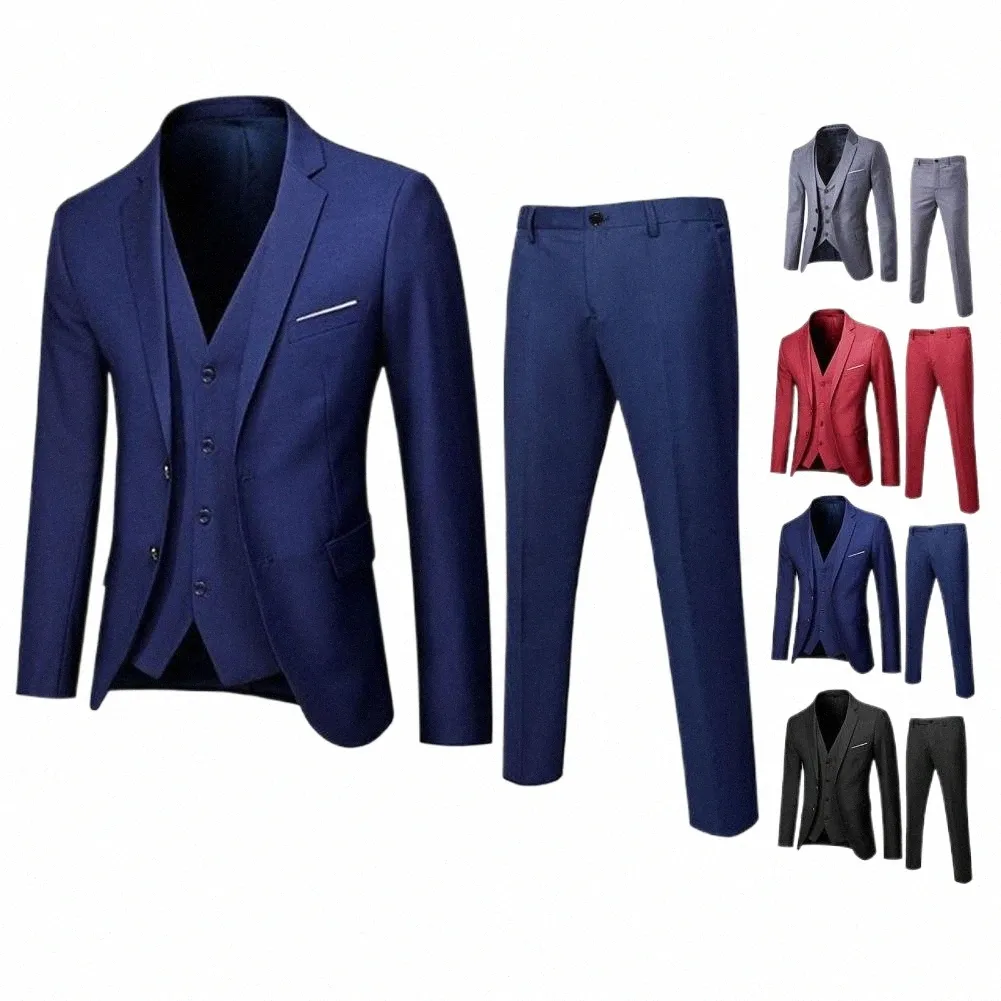 Elegant Slim Fit Mens Formal Suit Set For Office Meetings And Weddings ...
