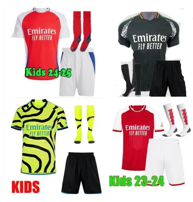 Gunners Youth Soccer Kits Fans Version PEPE SAKA, ODEGAARD, G.JESUS ...
