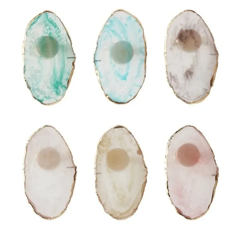 Colorful Nail Enhancement palette taste with Gilt-Edged Agate, Crystal ...