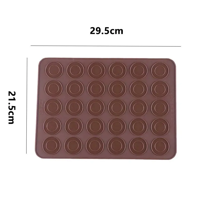 Silicone Macaron Mat - 30-Cavity Reusable Baking Mat for Macarons ...