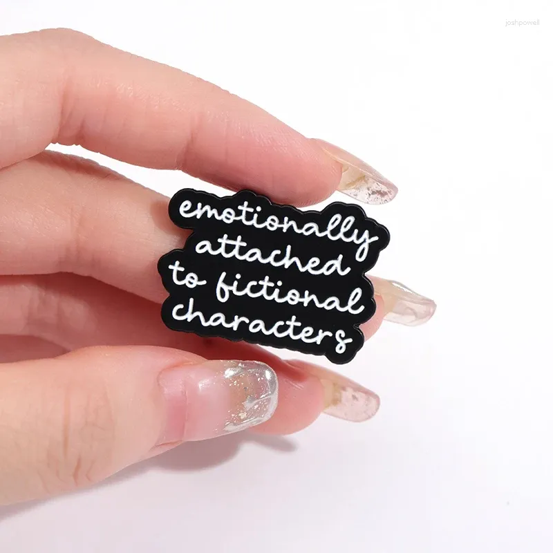 Emotionally Attached Fictional Characters Enamel Pin Humorous Funny ...
