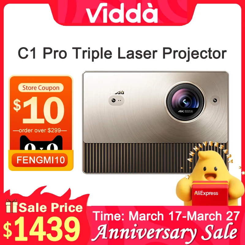 DHgate.com:Vidda C1 Pro RGB Triple Laser 4K Projector: 3840x2160 Home ...