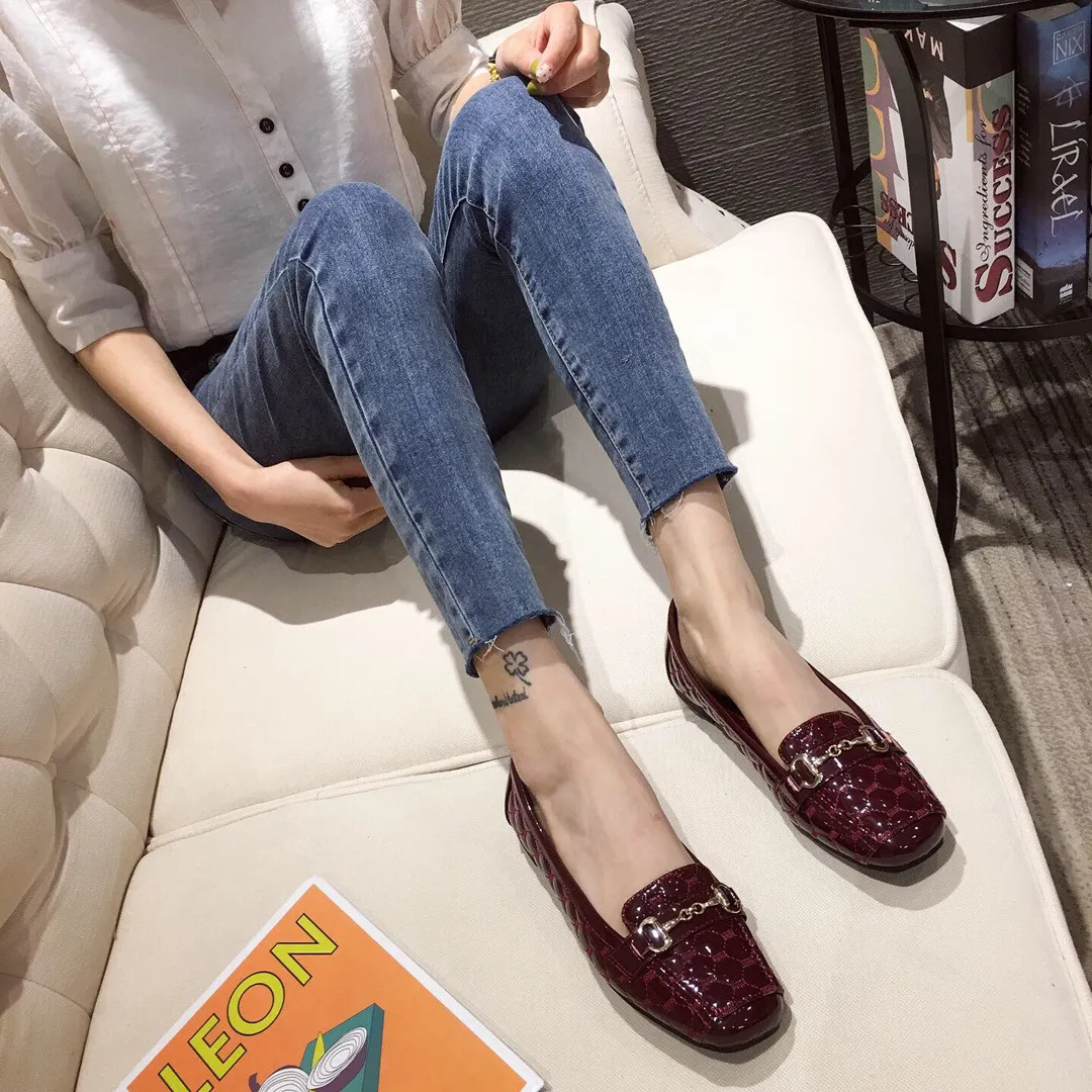 Elegant Square Toe Leather Flats: Shop Now for Premium Comfort & Style ...