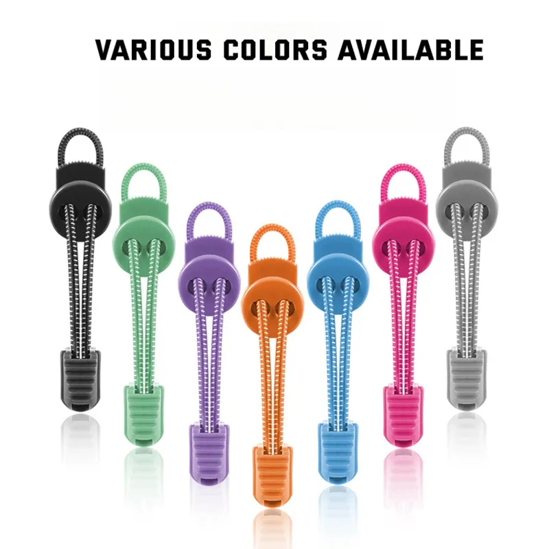 Lock Shoe laces Round Tennis Laces Without ties Adult Kids Sneakers ...