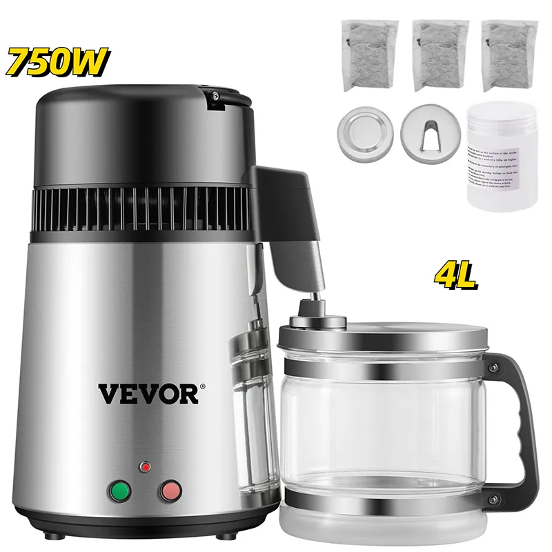 VEVOR 4L Stainless Steel distilled water for humidifier Purifier Filter ...