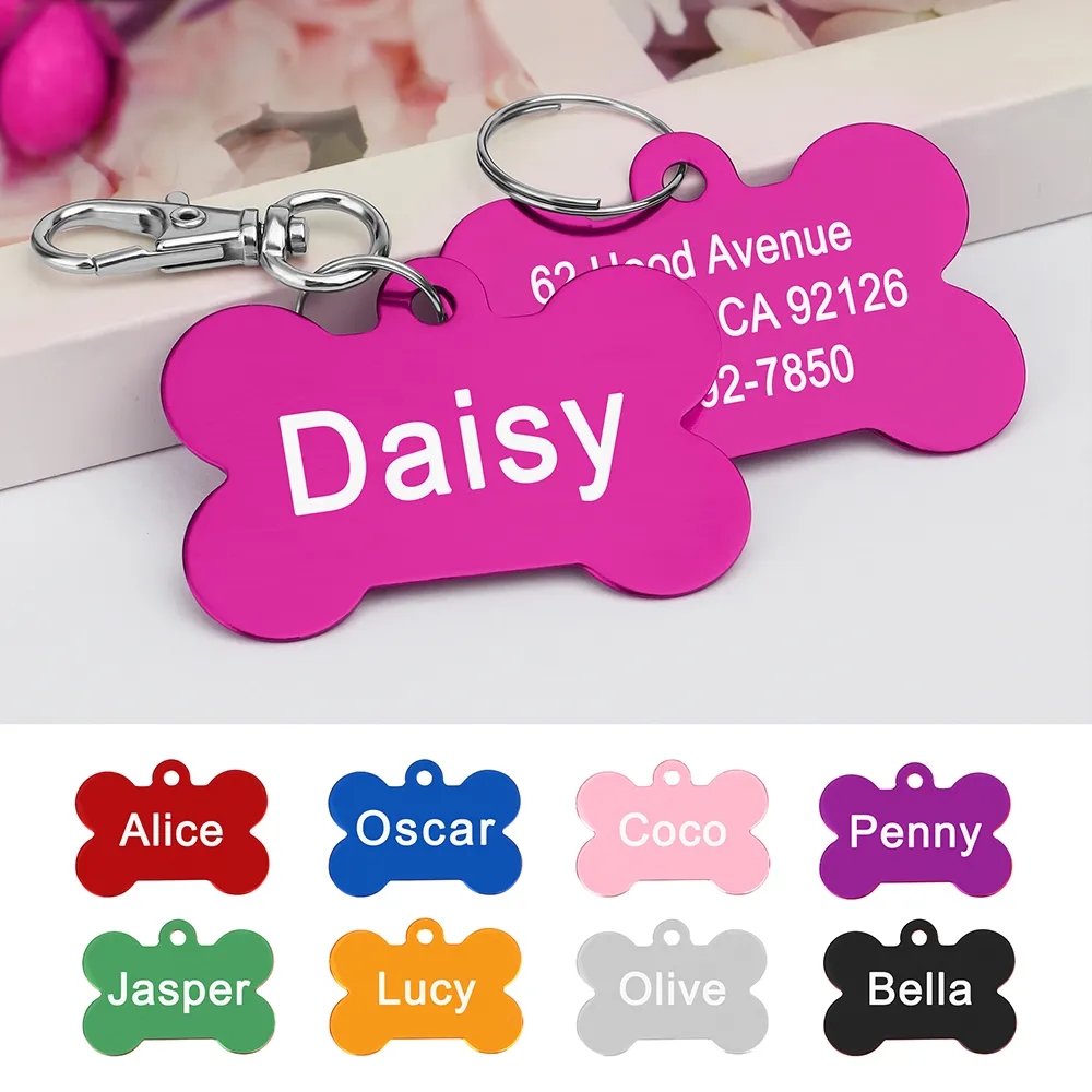 DHgate.com:Personalized Dog & Cat Bone ID Tags - Engraved Pet Name Tags ...