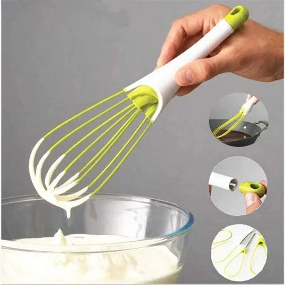 Creative Dual-use Foldable Plastic Egg Beater and Whisk Mixer Manual ...