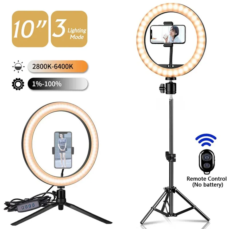 DHgate.com:10" Dimmable LED Ring Light Kit with Tripod for Photography ...