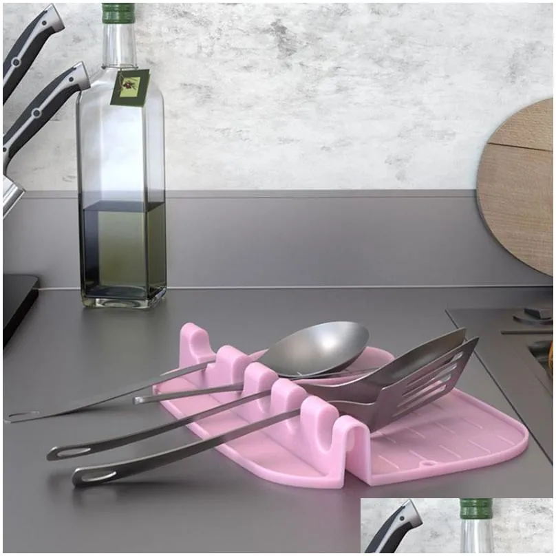 DHgate.com:Silicone Spoon Rest & Drip Pad - Heat-Resistant Kitchen ...