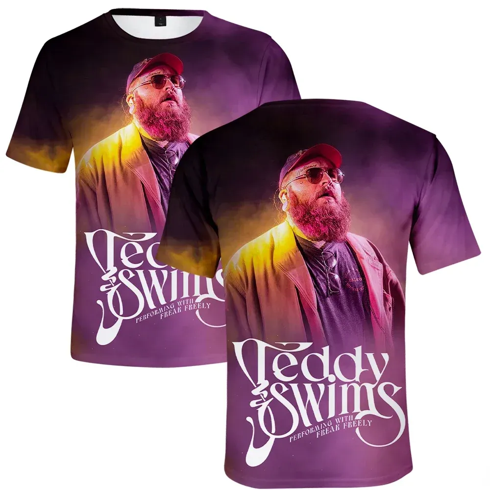 DHgate.com:Oversized 3D Print Teddy Swims Merch T-Shirt, Casual Summer ...