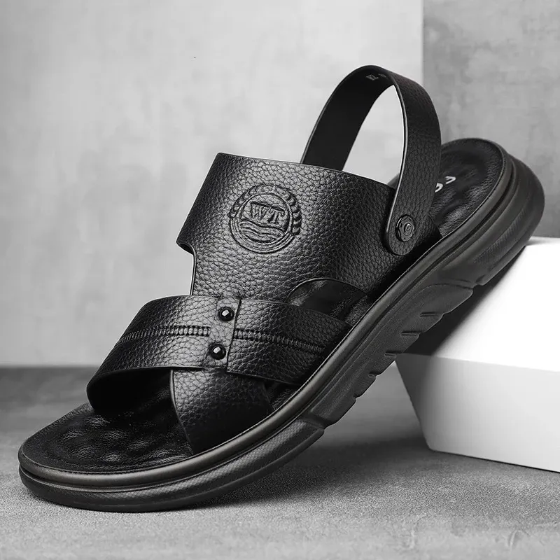 Bulk Mens Beach Sandals Latex Pad Thick Sole Anti Slip Wear Resistant ...