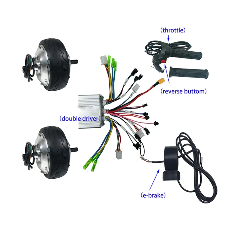 6 Inch Brushless Geared Hub Motor 6 8km/H Low Speed High Torque Dual ...